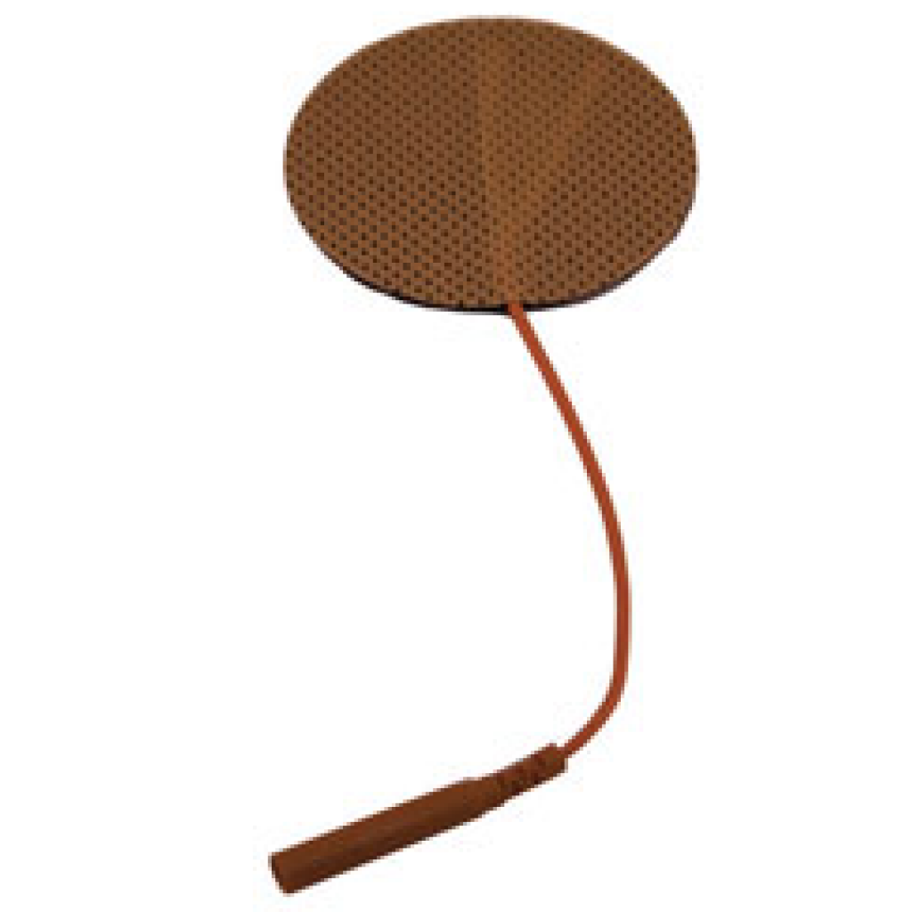 Electrode - Foil - 2” Round Tan Cloth - GTM Medical Marketing, LLC