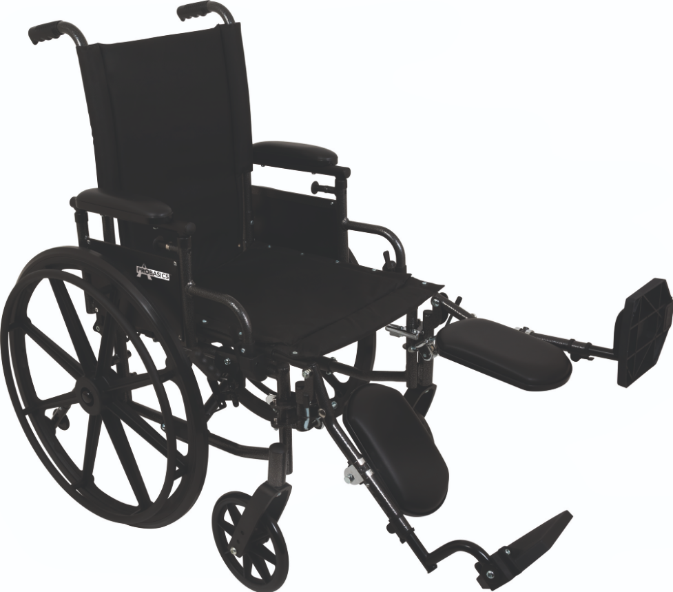 Lightweight K4 Wheelchair 18 X 16 Seat W Elevating Leg Rests GTM